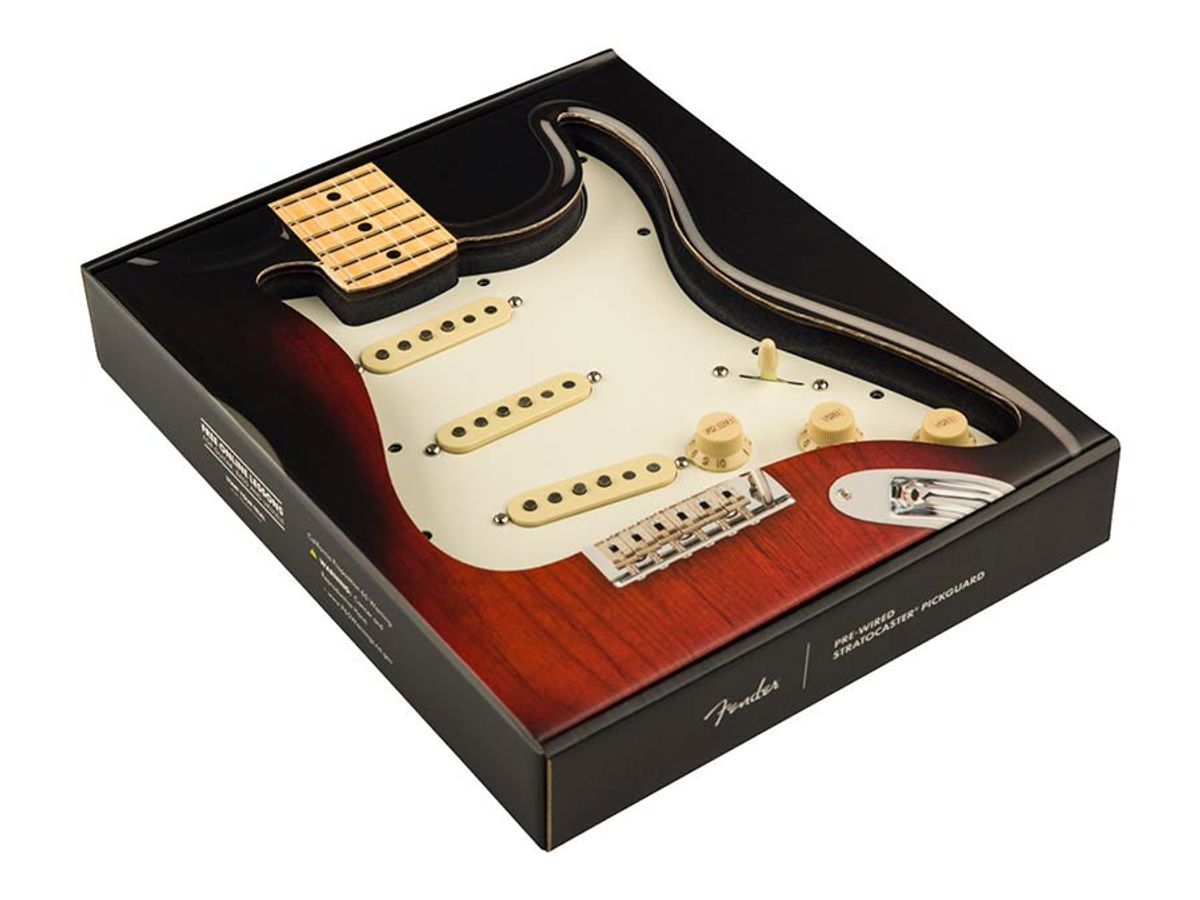 Fender Pre-wired Strat Pickguard, Pure Vintage '59 SSS w/RWRP middle ...