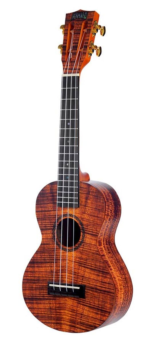 Mahalo Artist Elite Series, concert ukulele PHOTO FLAME KOA, with bag ...