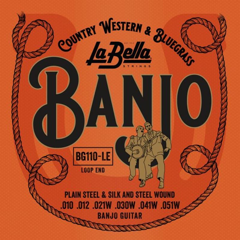 La Bella BG110 Banjo Guitar, Silk & Steel, Loop-Ends fra La Bella ...